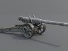 3D model Type 89 15 cm cannon VR / AR / low-poly | CGTrader