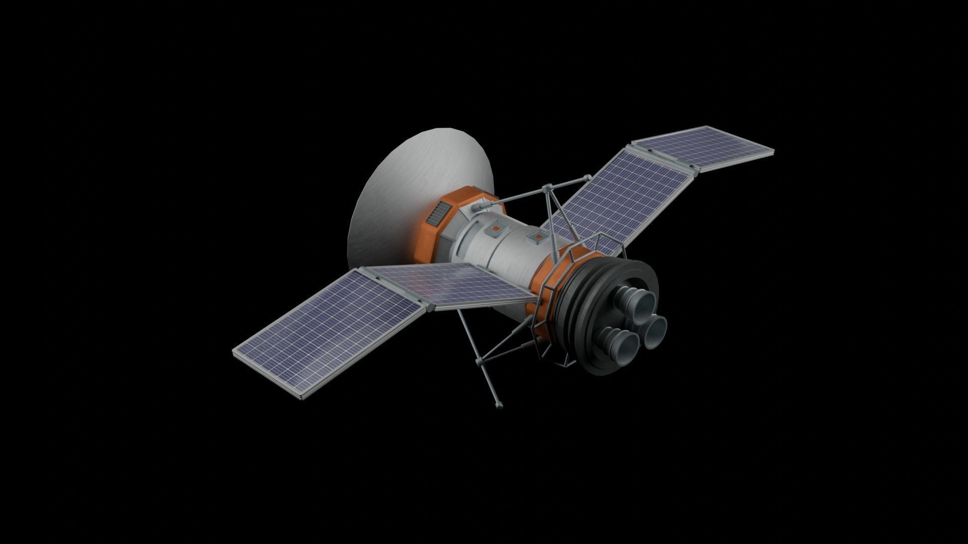 Satellite 01 free VR / AR / low-poly 3D model | CGTrader