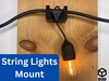String Lights Mount free 3D model 3D printable | CGTrader