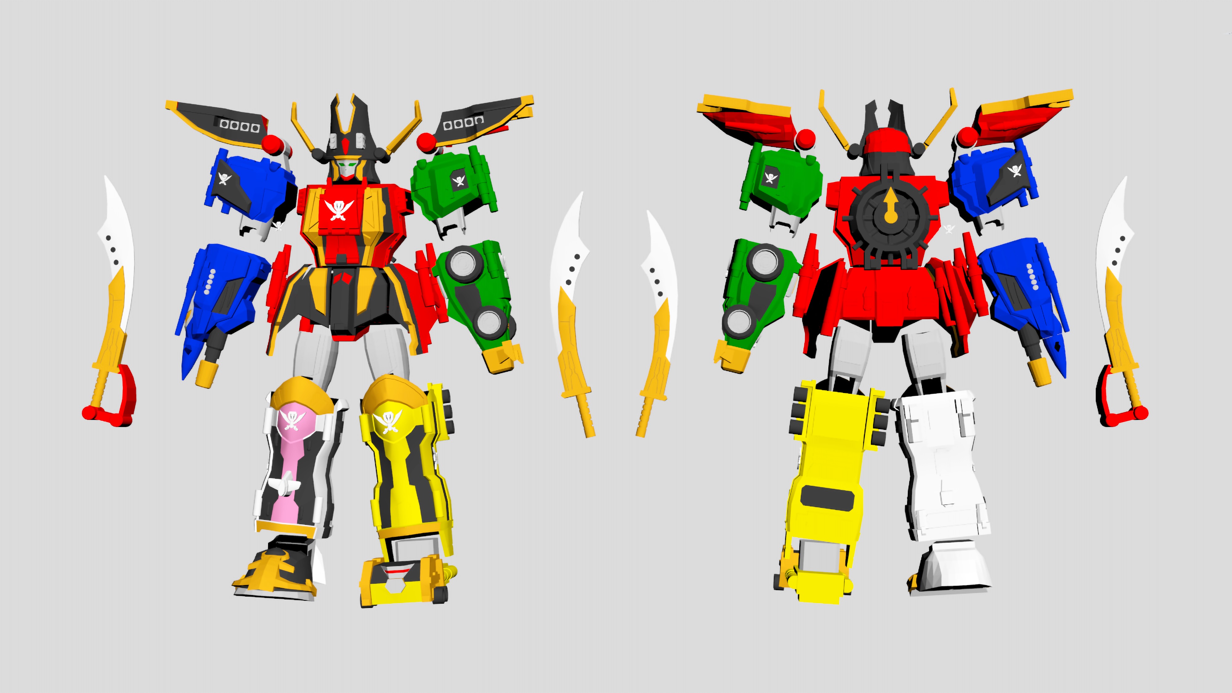 3D model Kaizoku Sentai Gokaiger Gokaioh Super Megaforce Megazord PDO ...