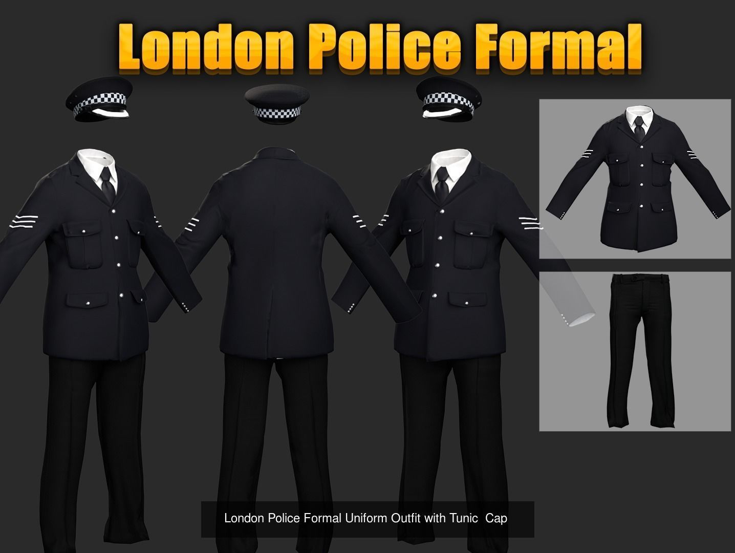 Formal Uniform Collection Police Fire Brigade Ambulance Uniforms VR ...