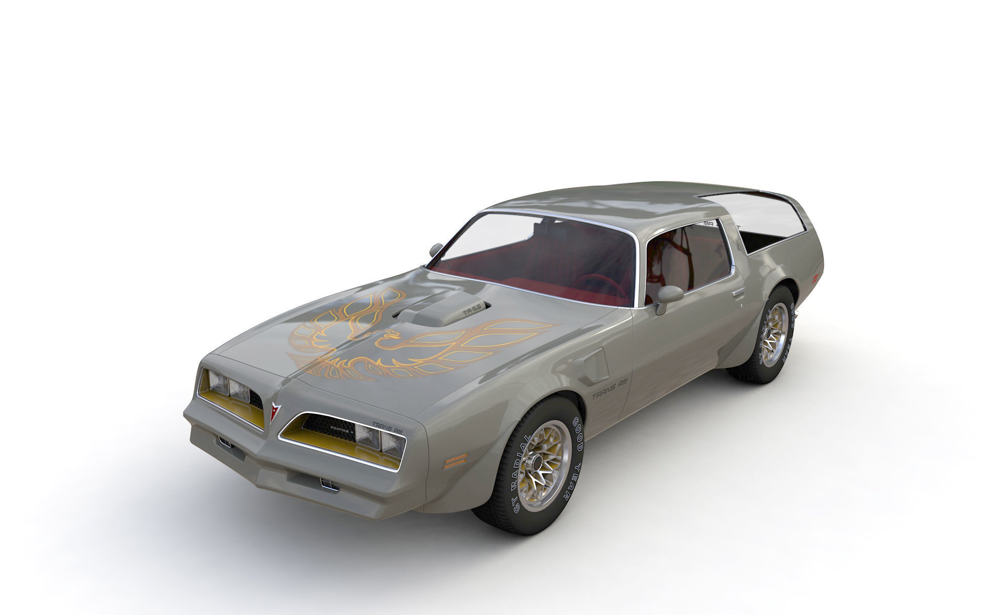 Pontiac Firebird Trans Am Type K 1977 3D model | CGTrader