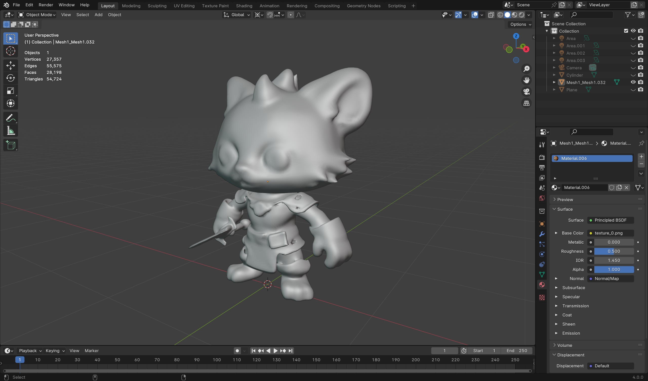 3D model Chibi Tiger Warrior 3D Model Stylized Game Character VR / AR ...
