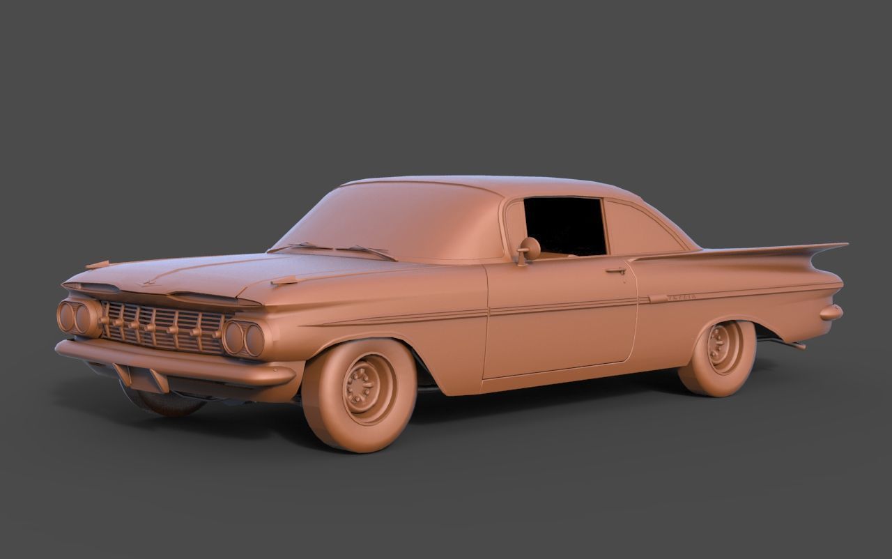 Chevrolet Impala Coupe 1959 3D model 3D printable | CGTrader