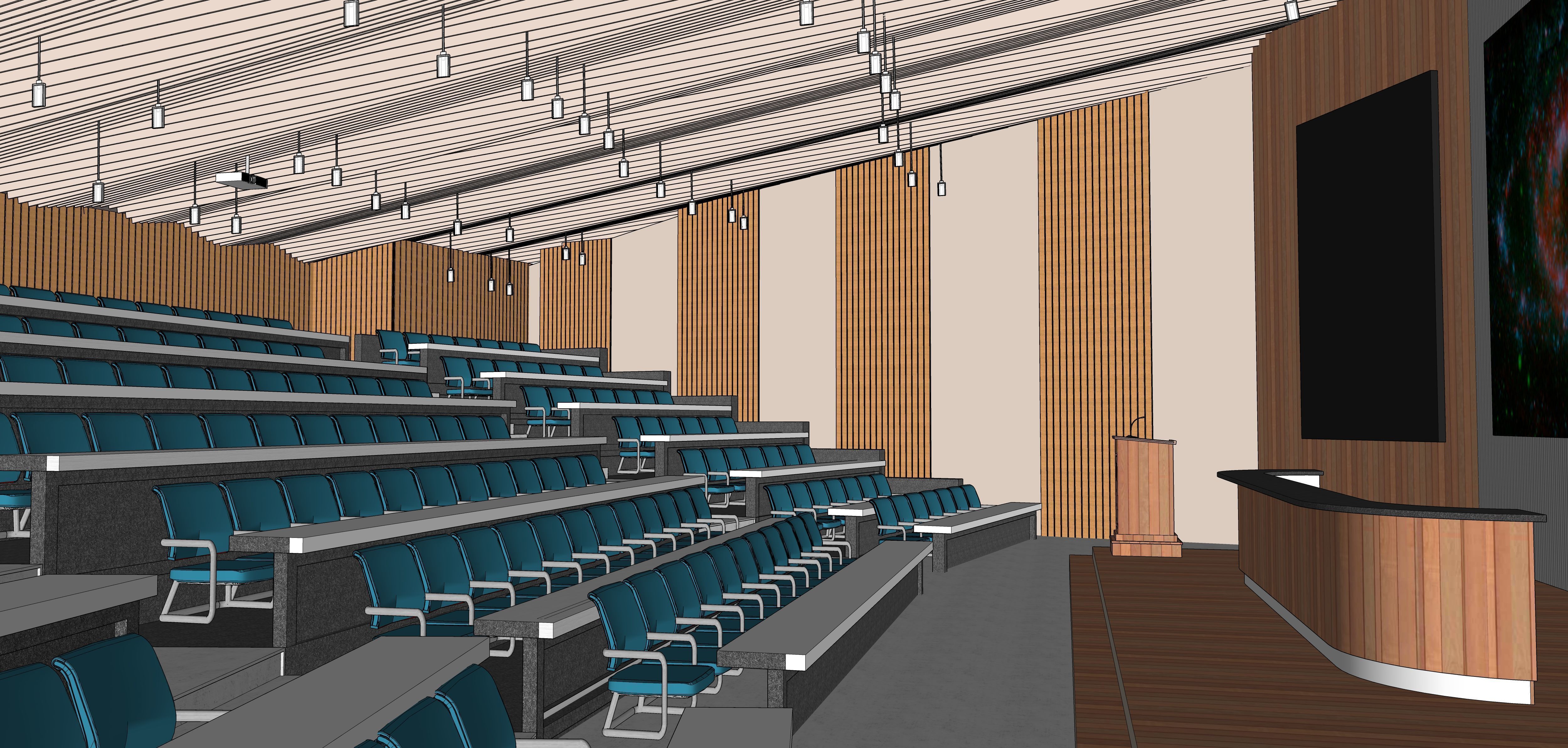 3D model Detailed Interior Auditorium or Hall with acoustics VR / AR ...