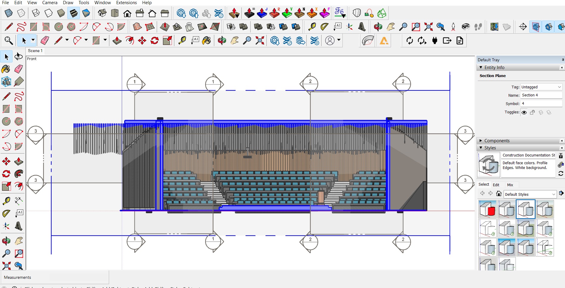 3D model Detailed Interior Auditorium or Hall with acoustics VR / AR ...