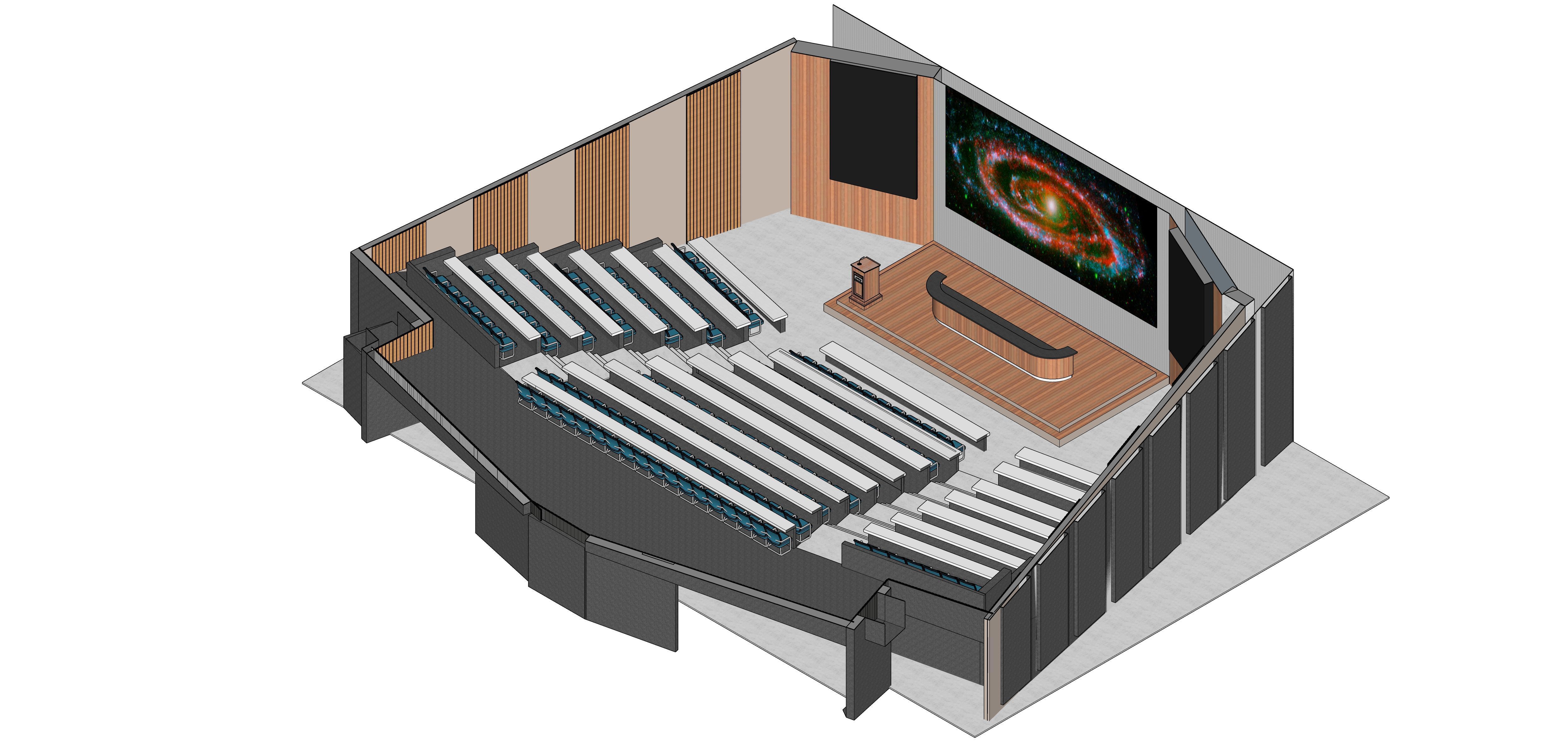 3D model Detailed Interior Auditorium or Hall with acoustics VR / AR ...