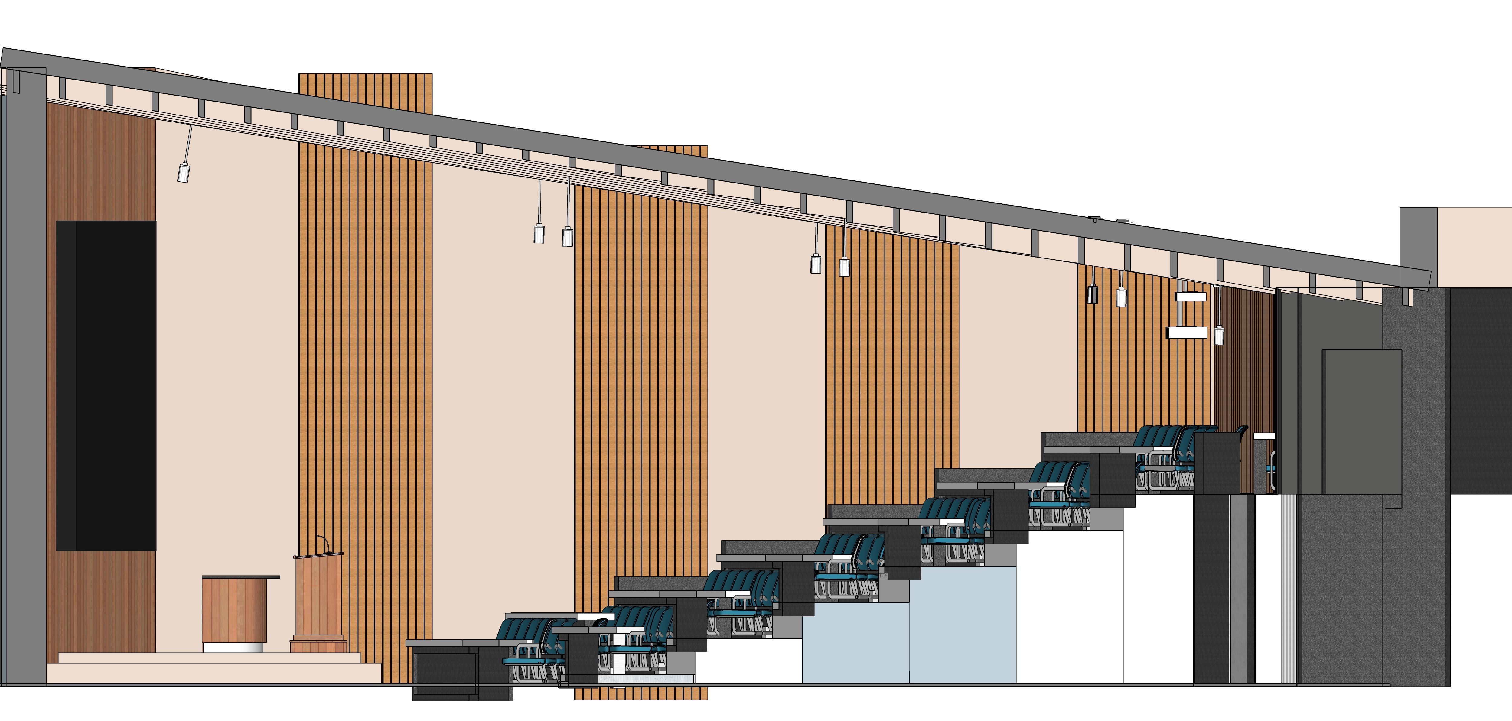 3D model Detailed Interior Auditorium or Hall with acoustics VR / AR ...