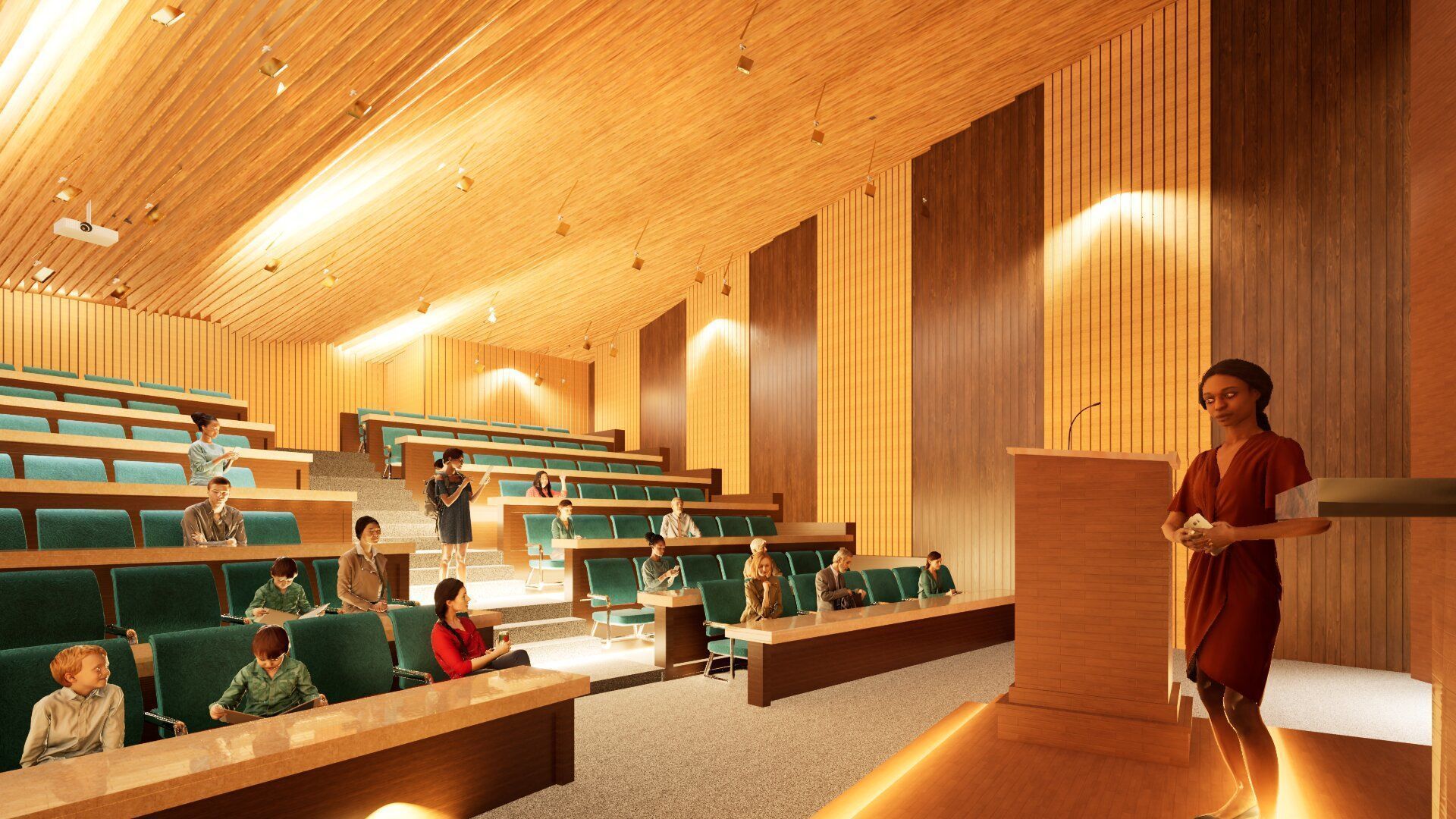 3D model Detailed Interior Auditorium or Hall with acoustics VR / AR ...