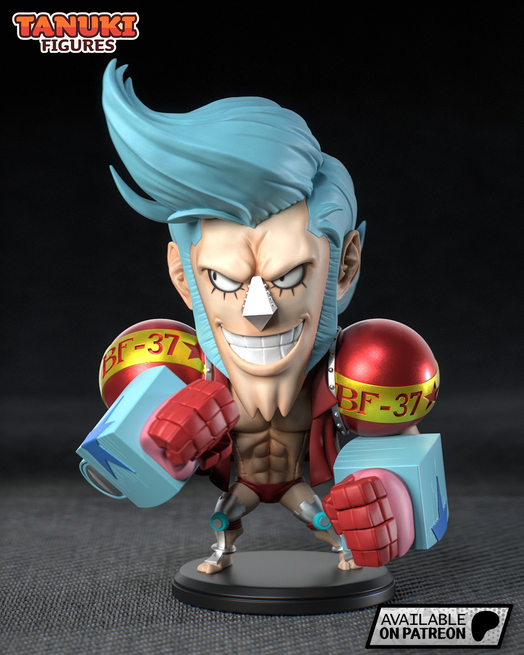 Franky - One Piece - Chibi 3D model 3D printable | CGTrader