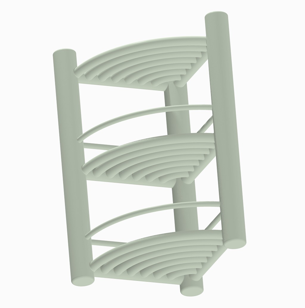 Plastic Corner Storage Rack 3D model 3D printable | CGTrader
