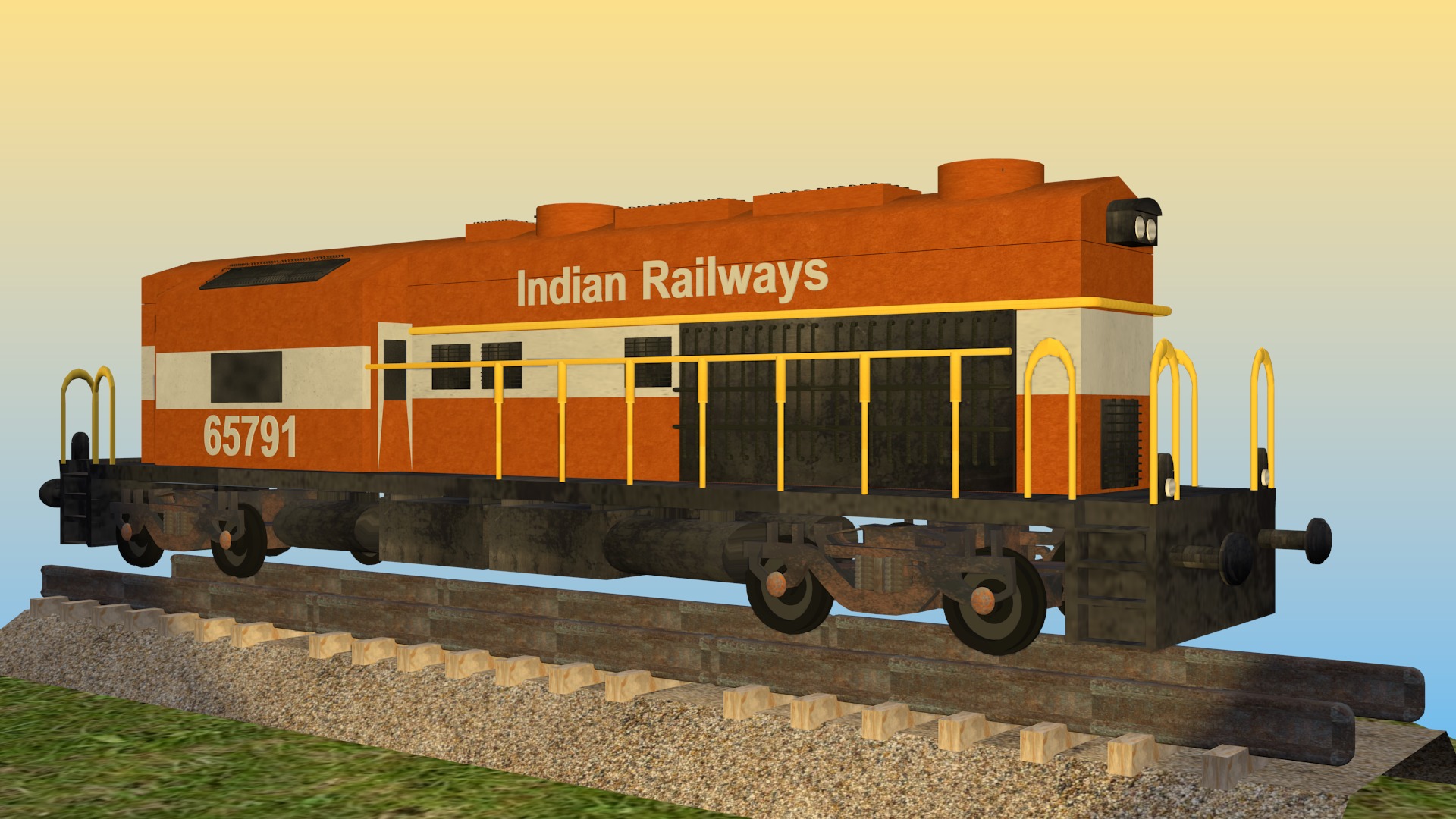 Indian Diesel Locomotive 3D Model V2 3D model | CGTrader