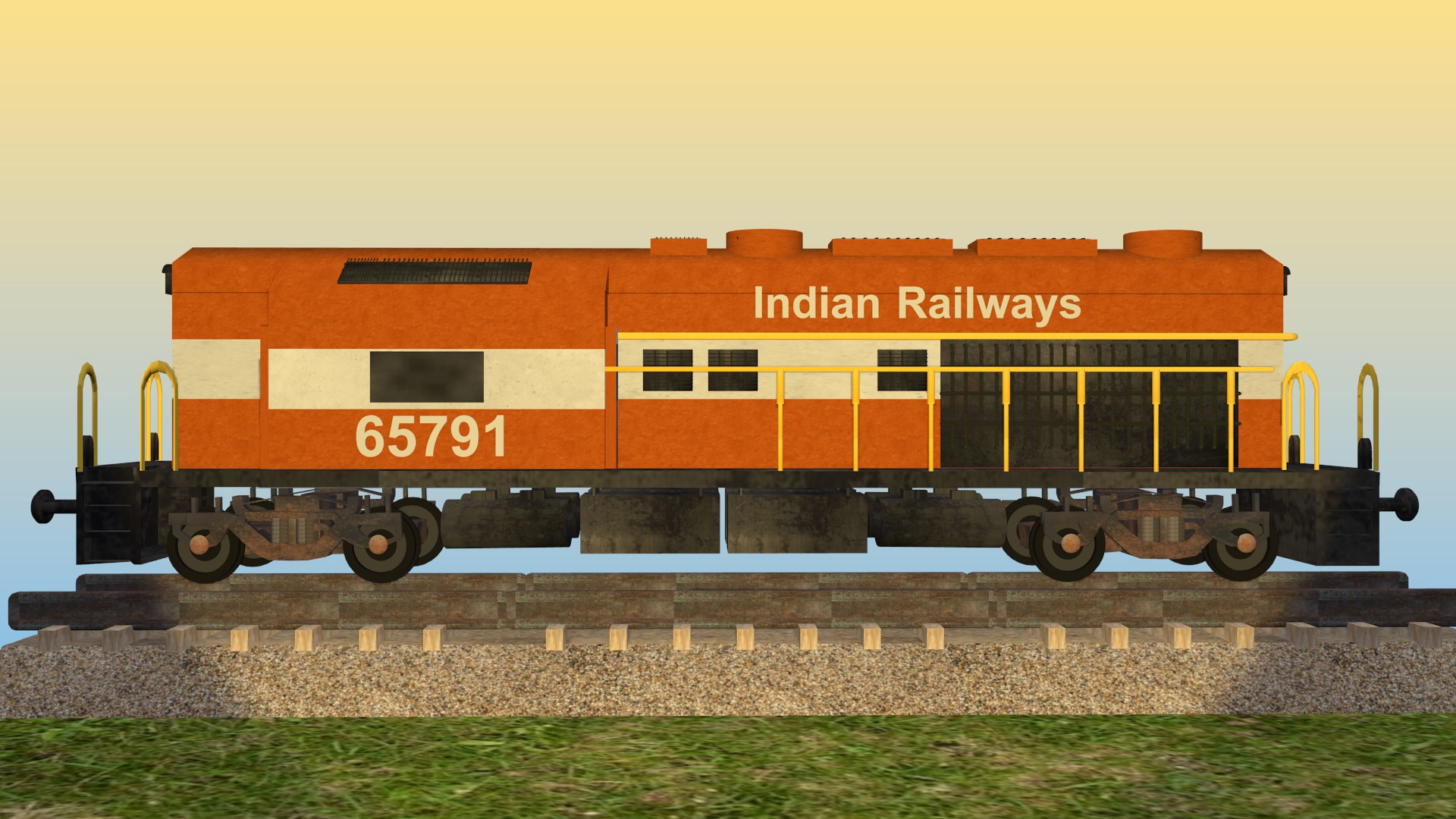 Indian Diesel Locomotive 3D Model V2 3D model | CGTrader