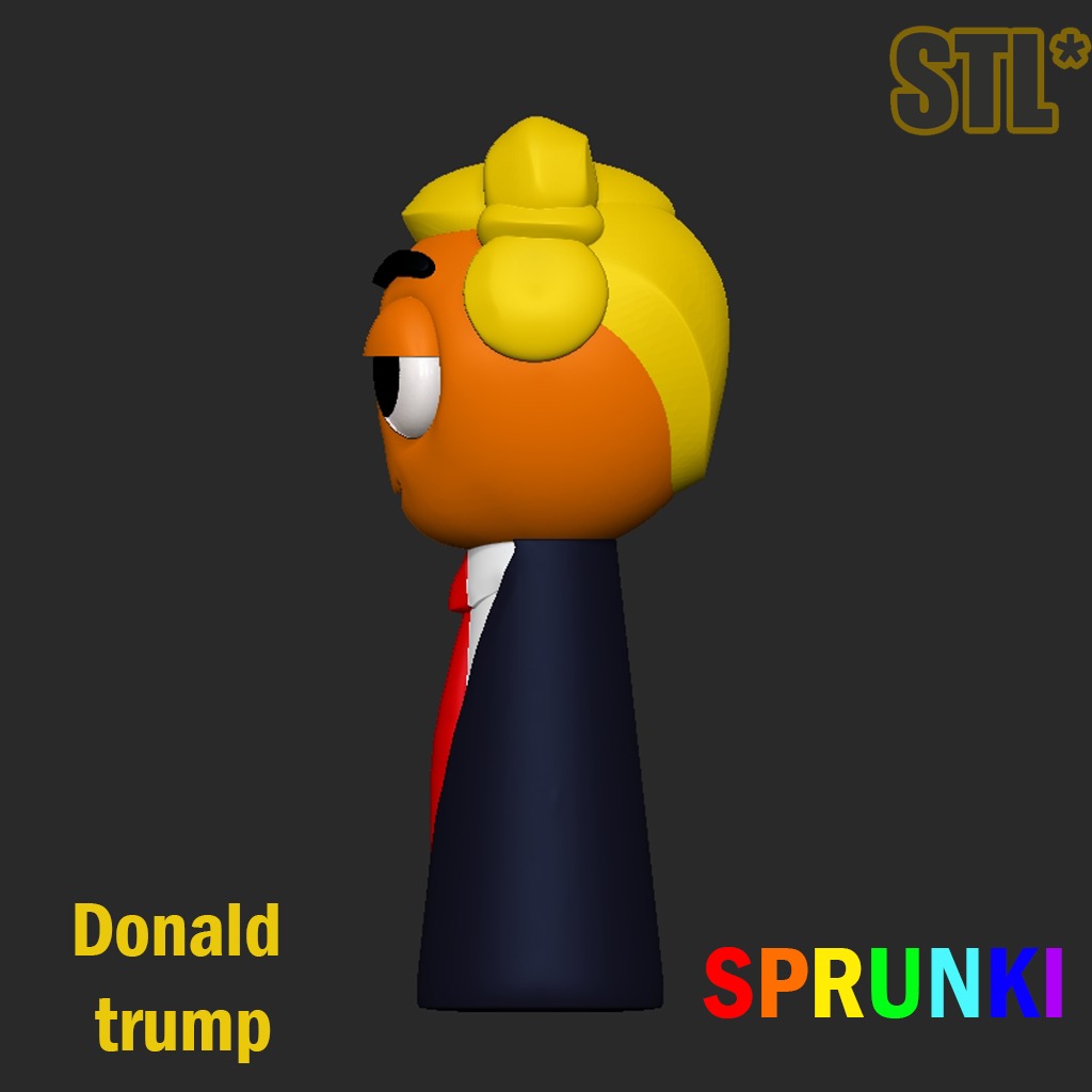 3D Sprunki Incredibox Donald Trump Sprunki STL 3D Character 3D model 3D ...