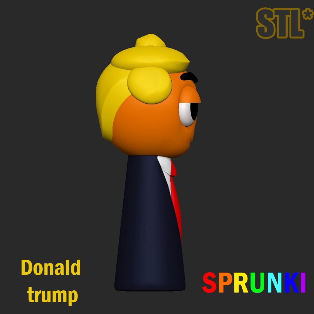 3D Sprunki Incredibox Donald Trump Sprunki STL 3D Character 3D model 3D ...