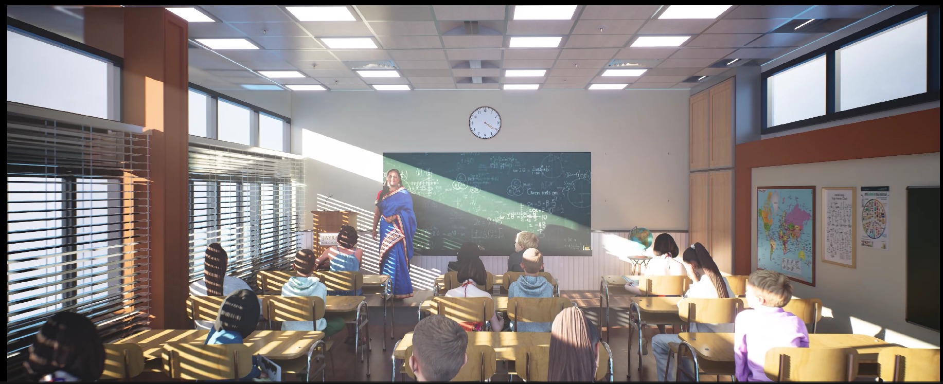 3D model Modern Lecture Classroom 3D Interioir Model VR / AR / low-poly ...