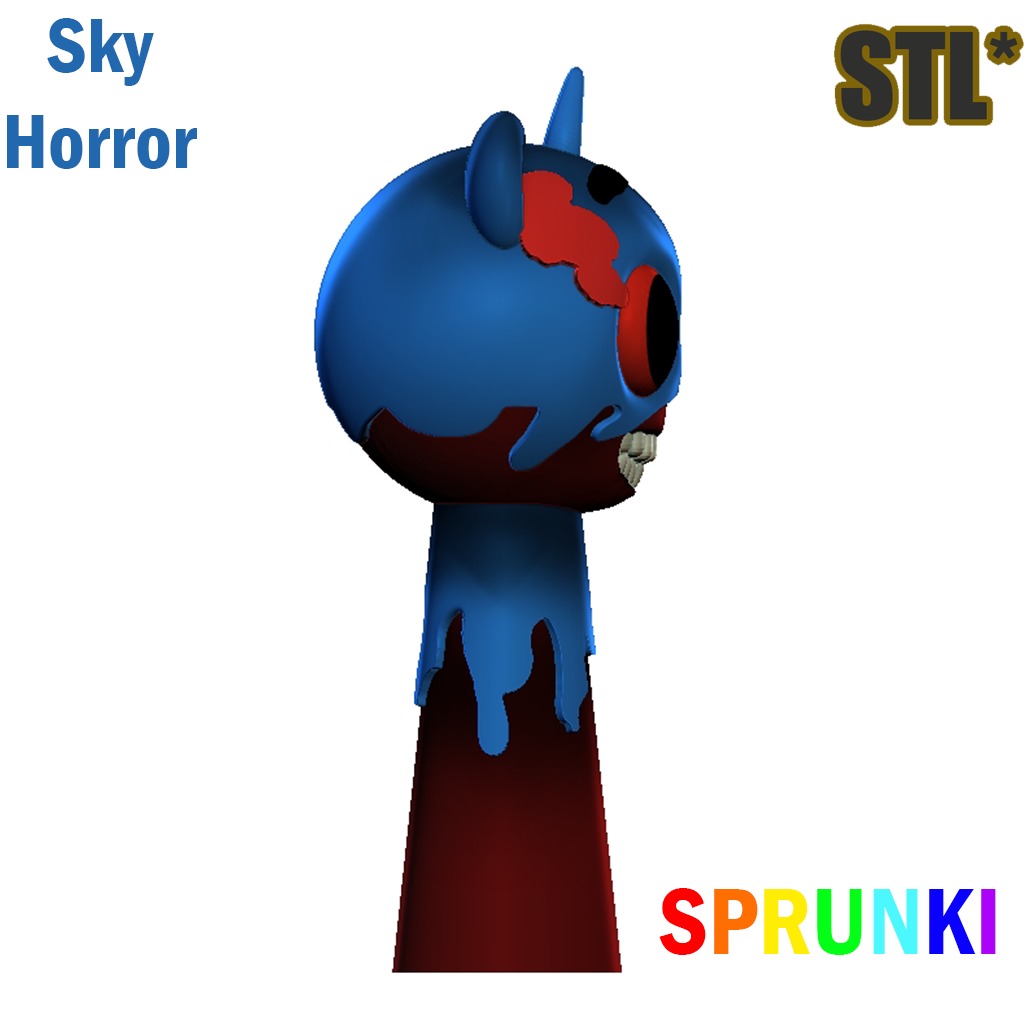 3D Sprunki Incredibox Humanized Sky Horror Sprunki STL 3D 3D model 3D ...