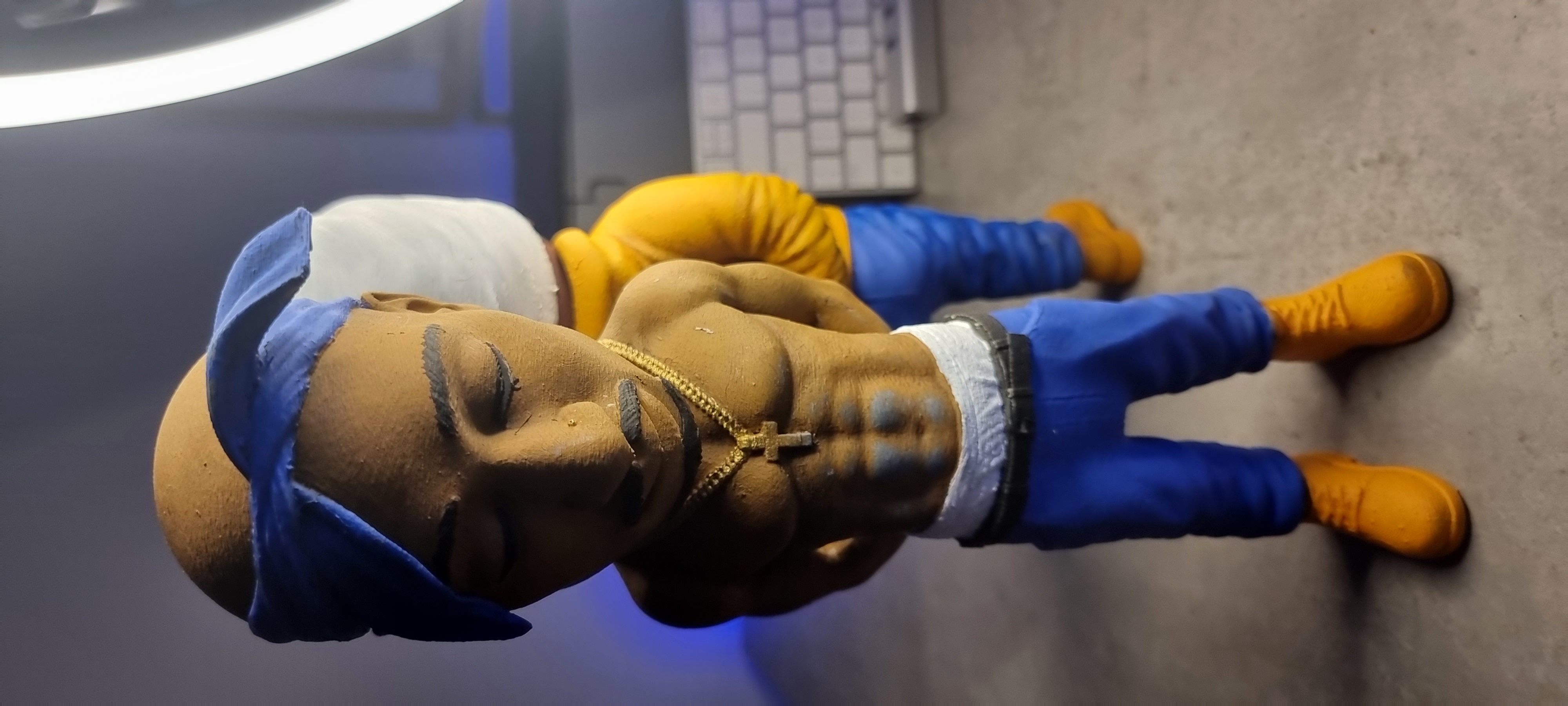Iconic Rap Legend Sculpture - 2Pac 3D model 3D printable | CGTrader