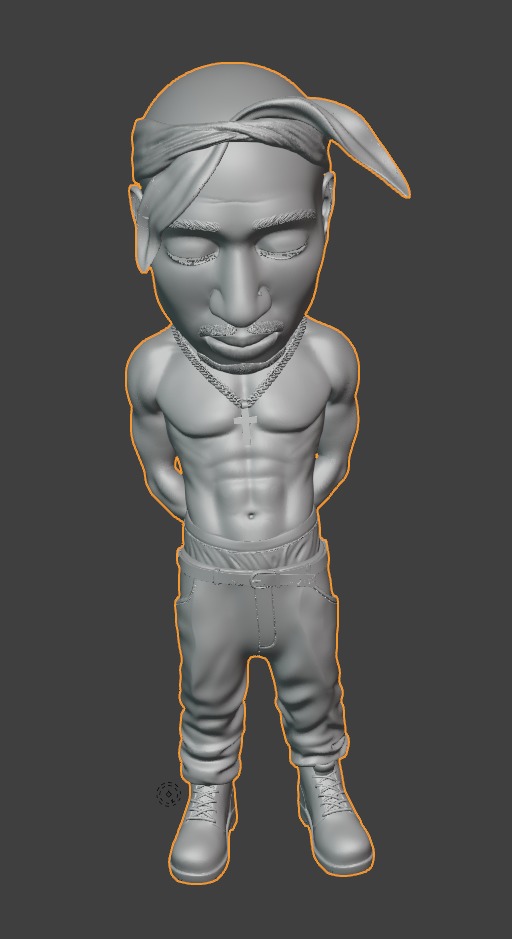 Iconic Rap Legend Sculpture - 2Pac 3D model 3D printable | CGTrader