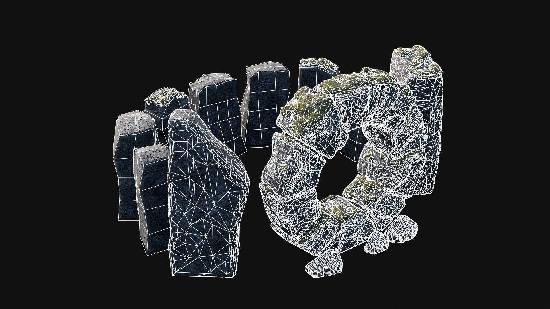 3D model STONE CIRCLE ANCIENT MONUMENT STONE HENGE MEGALITH COLLECTION ...