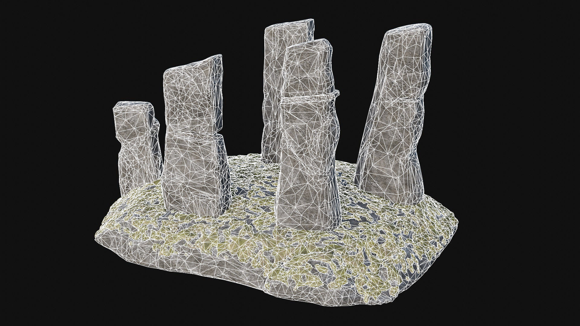 3D model STONE CIRCLE ANCIENT MONUMENT STONE HENGE MEGALITH COLLECTION ...
