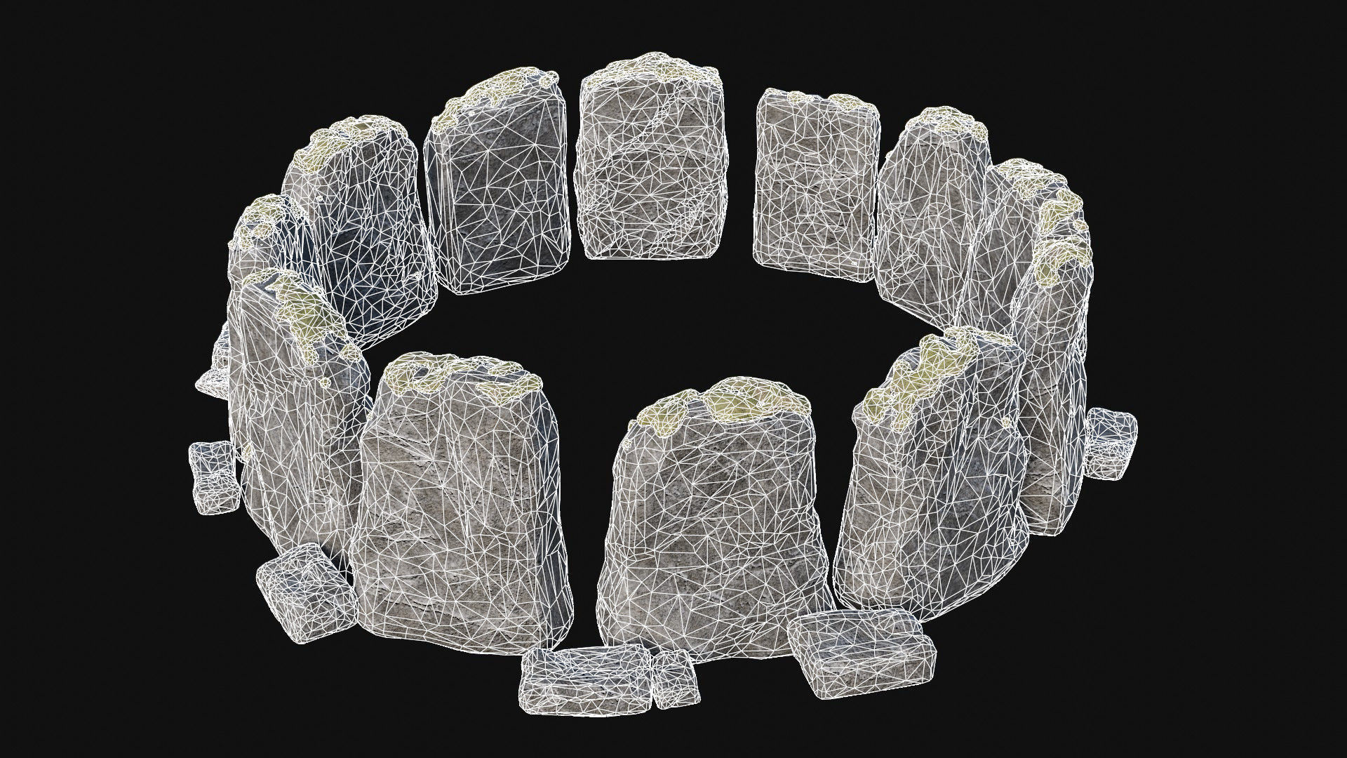 3D model STONE CIRCLE ANCIENT MONUMENT STONE HENGE MEGALITH COLLECTION ...