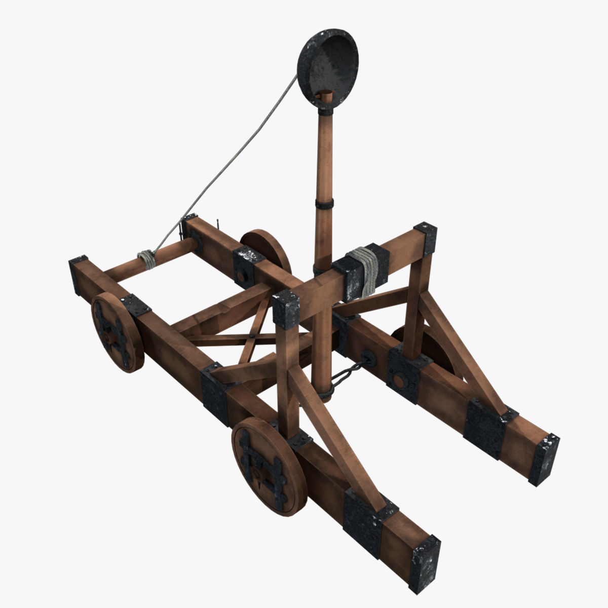 3D model Medieval Catapult V01 VR / AR / low-poly | CGTrader