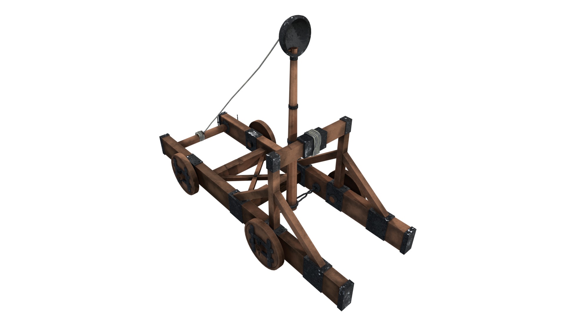 3D model Medieval Catapult V01 VR / AR / low-poly | CGTrader