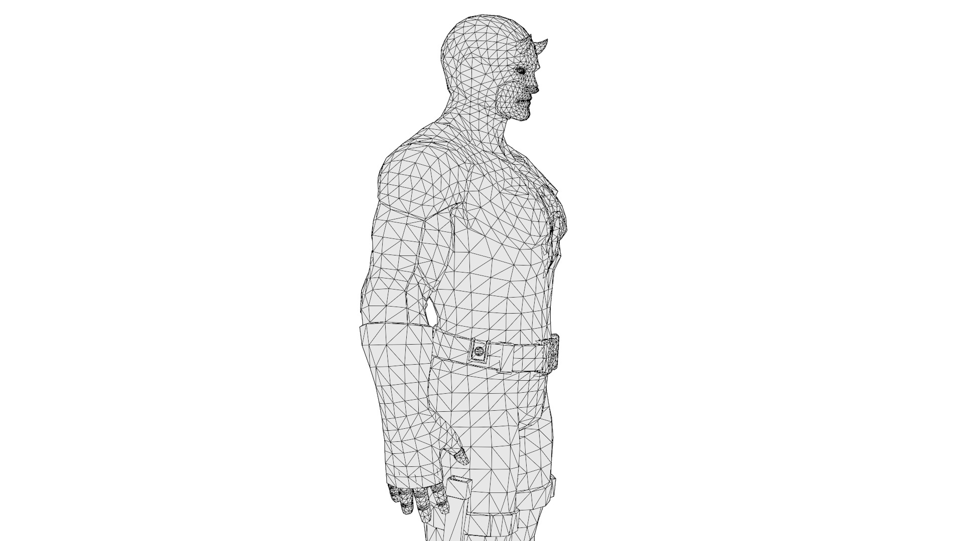 3D model Daredevil Shadowland Suit Rigged 3D Model VR / AR / low-poly ...
