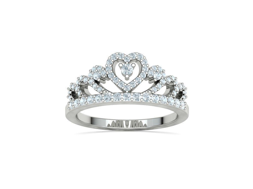 Queens Crown ring Heart Tiara ring 3dmodel renewed 3D model 3D ...