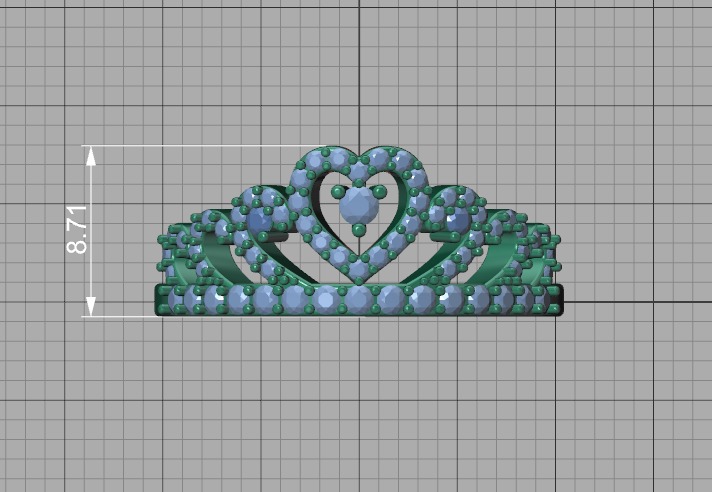 Queens Crown ring Heart Tiara ring 3dmodel renewed 3D model 3D ...