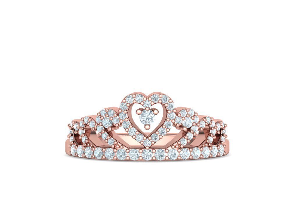 Queens Crown ring Heart Tiara ring 3dmodel renewed 3D model 3D ...
