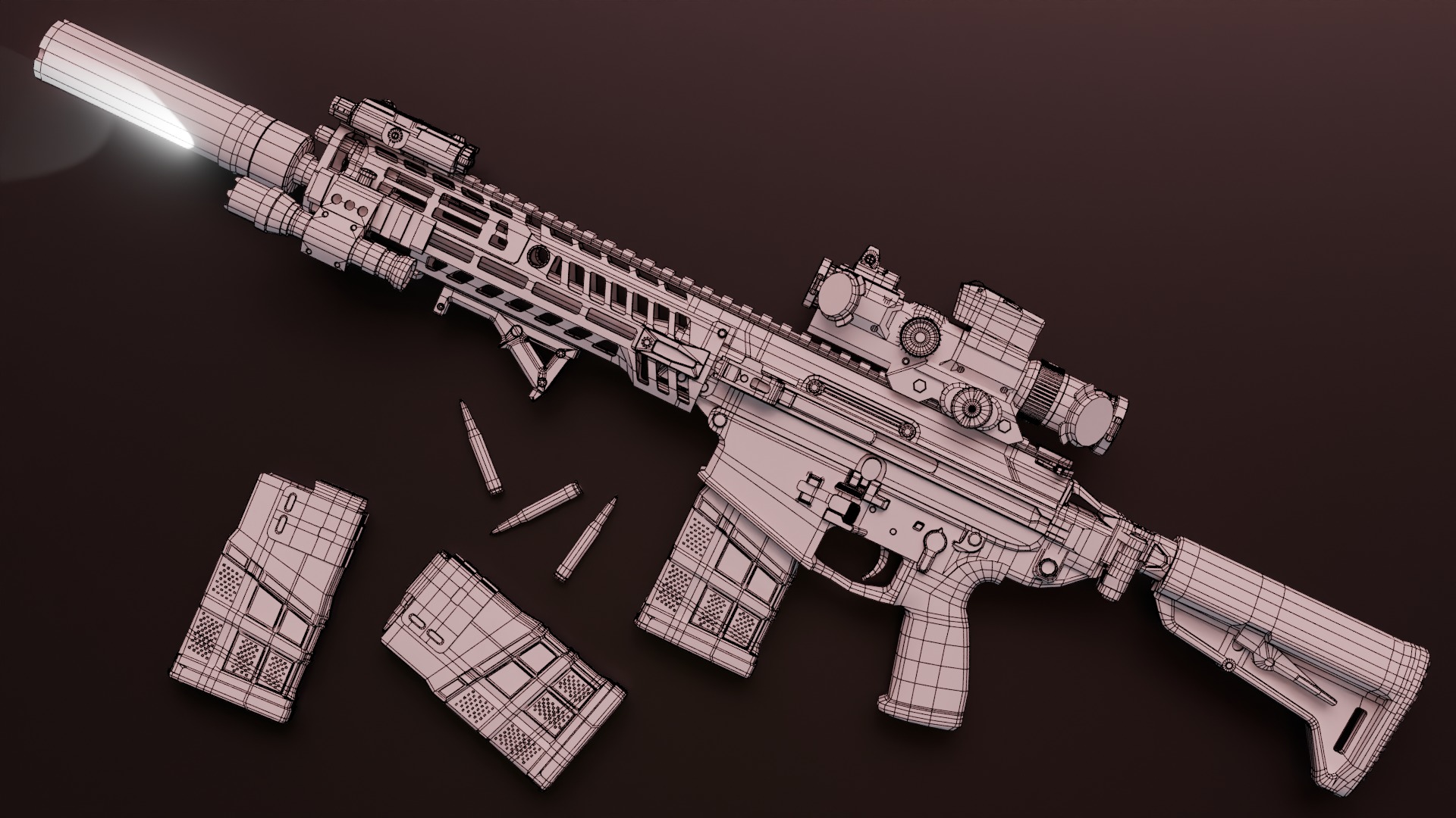 3D model XM7 SIG MCX Spear VR / AR / low-poly | CGTrader