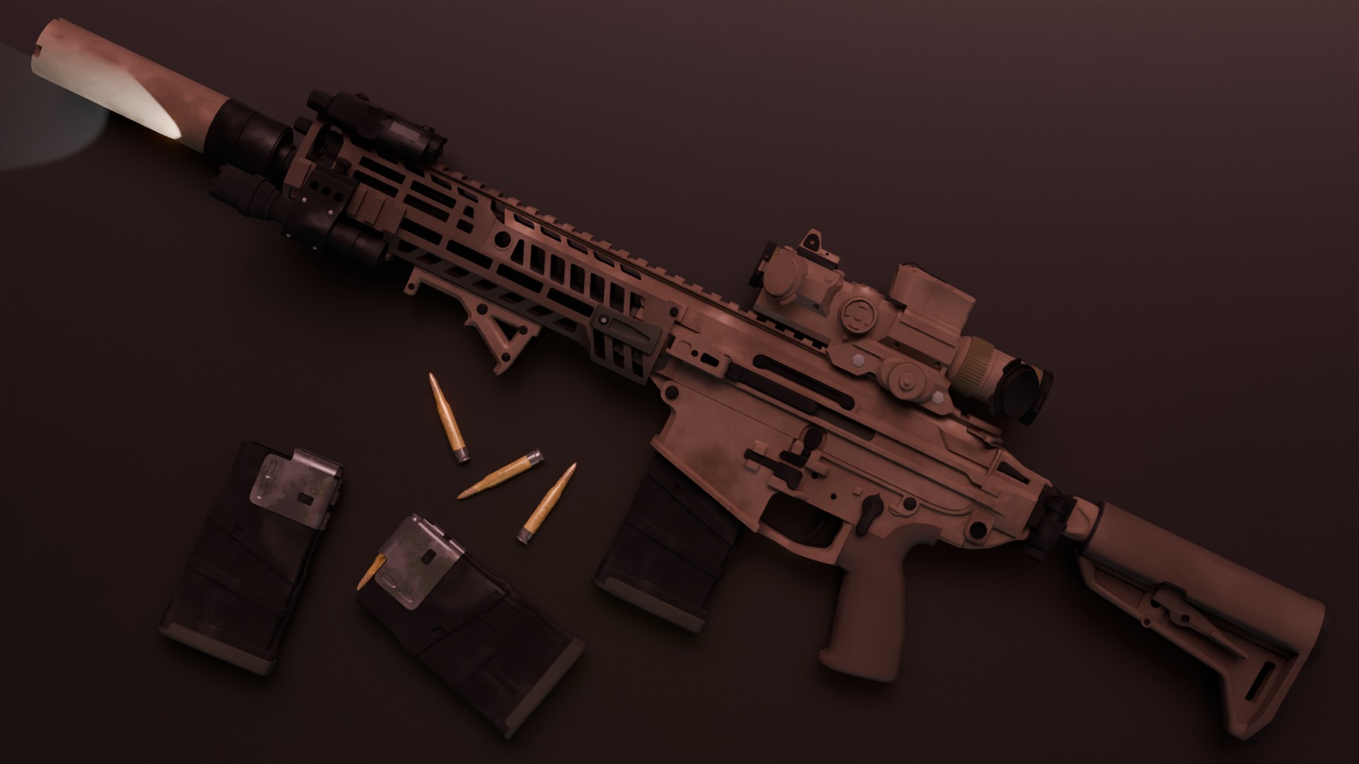 3D model XM7 SIG MCX Spear VR / AR / low-poly | CGTrader