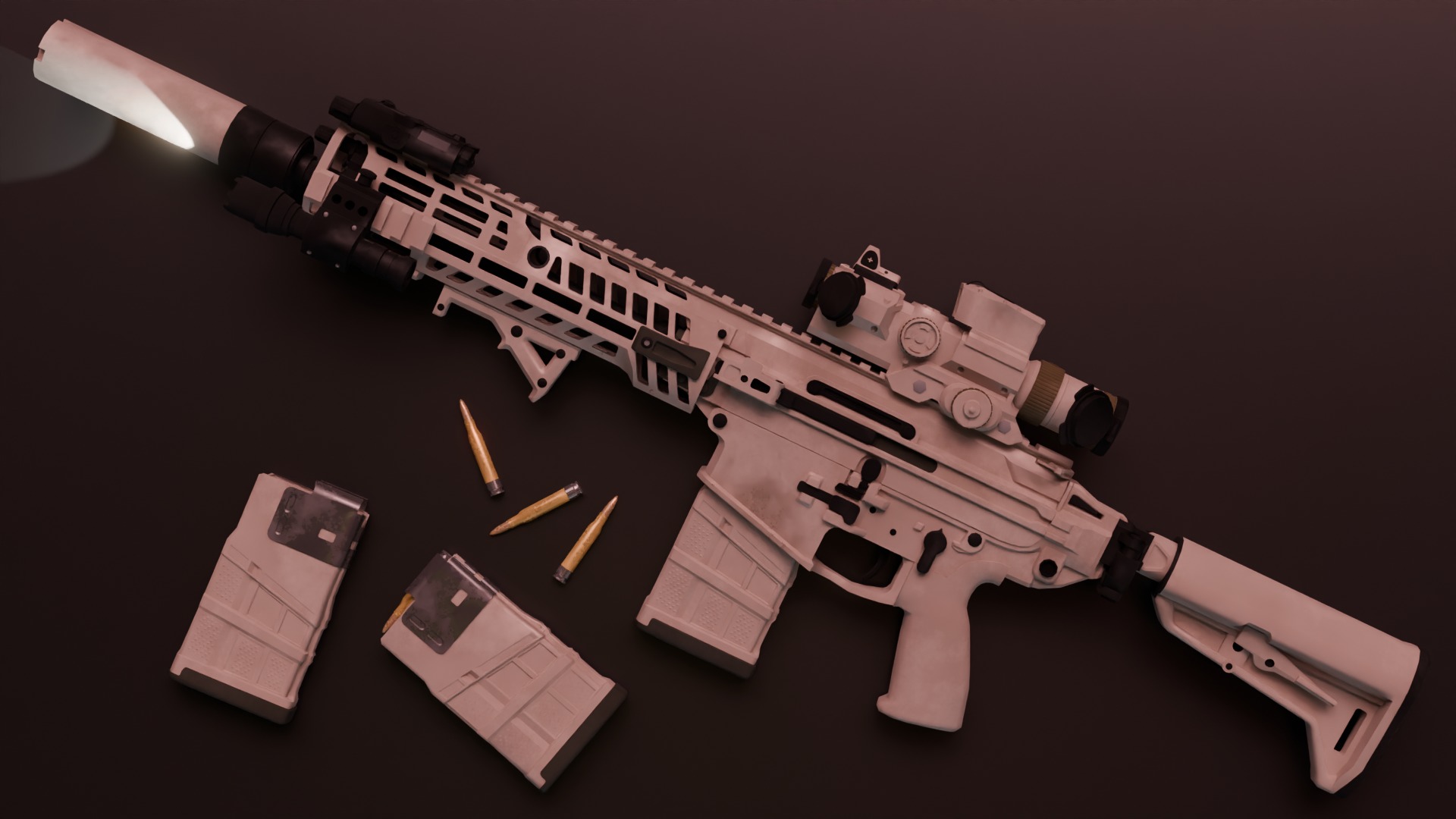 3D model XM7 SIG MCX Spear VR / AR / low-poly | CGTrader