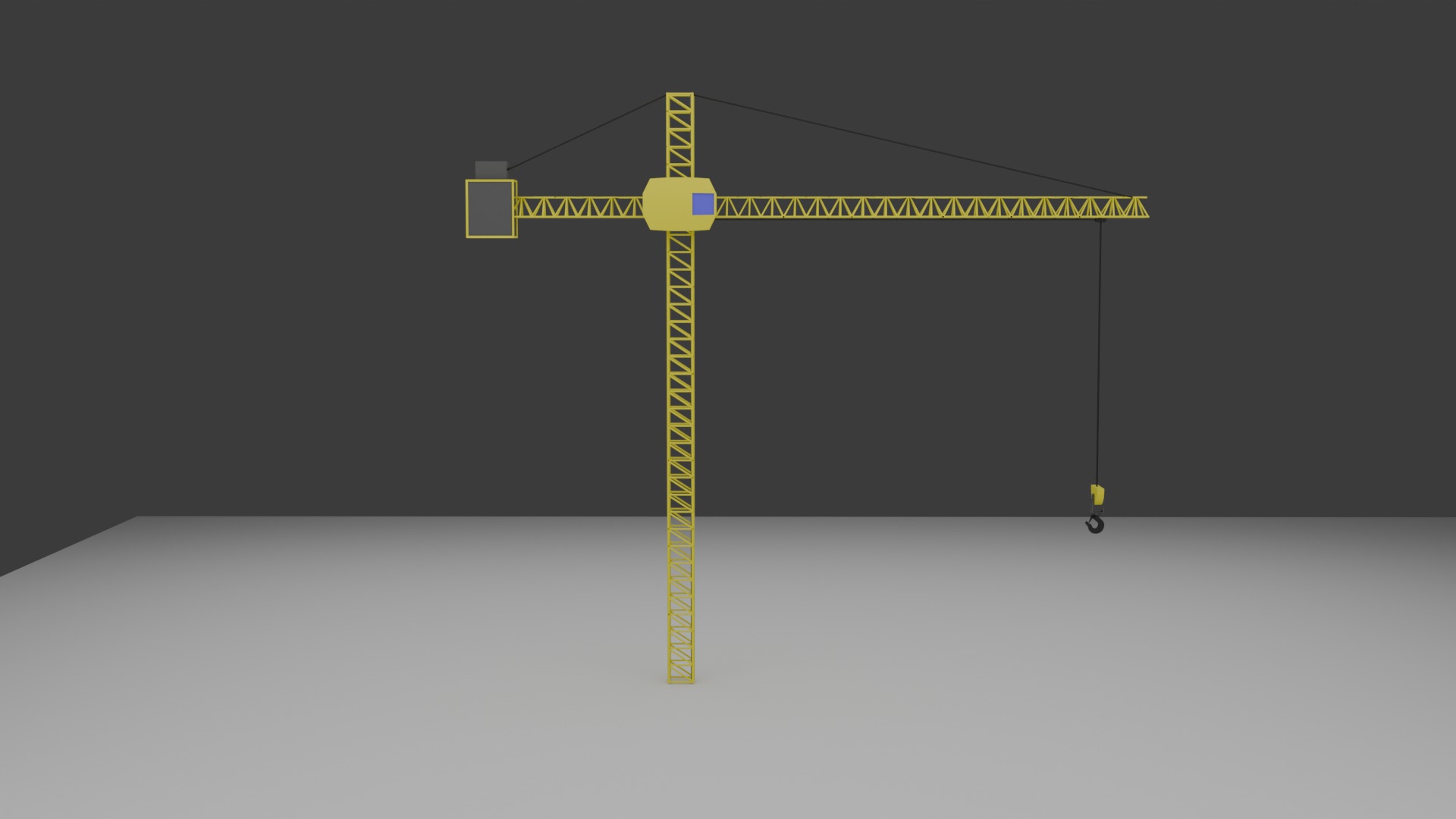 Realistic Tower Crane 3D Model with Detailed Components free 3D model ...