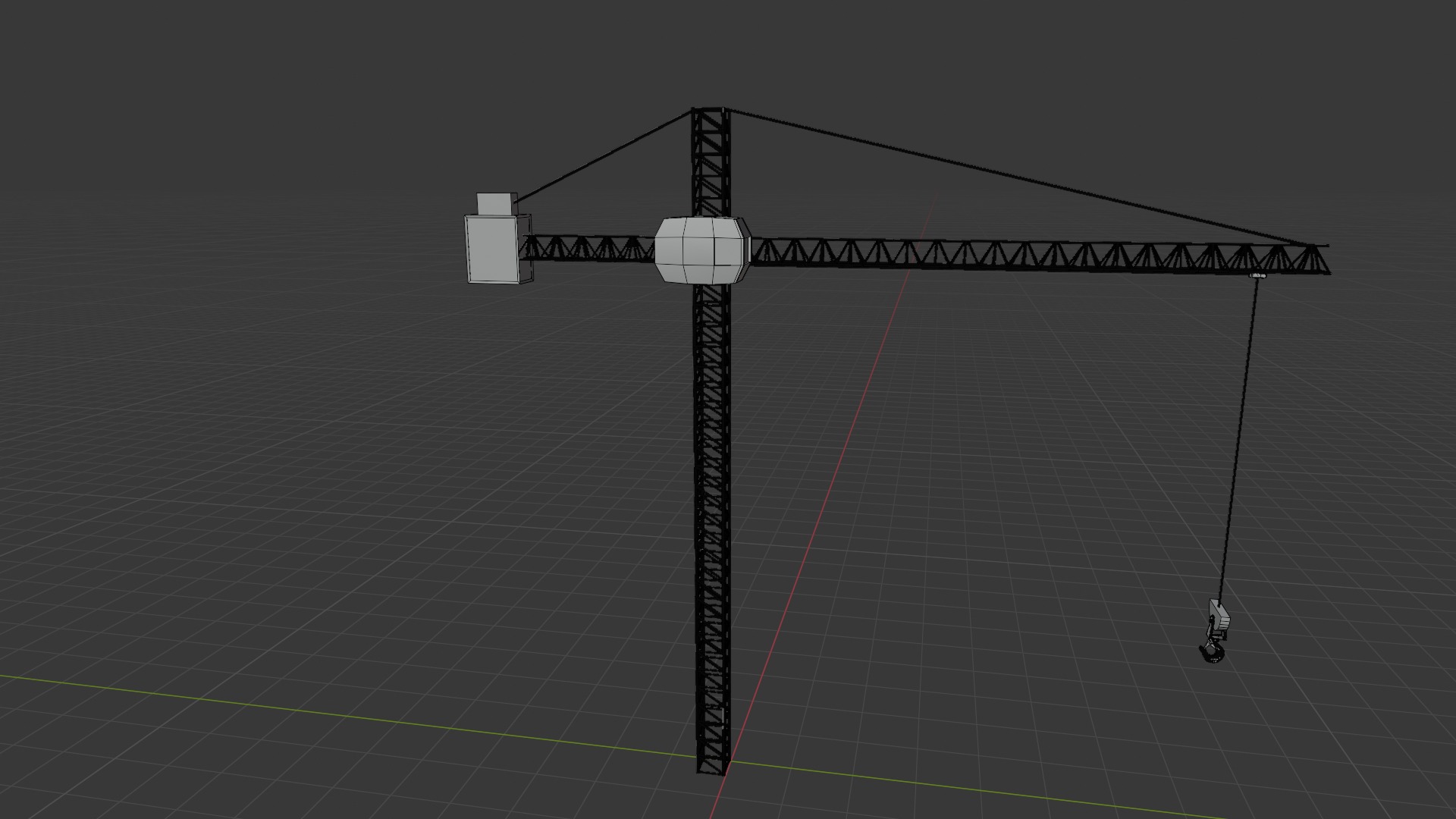 Realistic Tower Crane 3D Model with Detailed Components free 3D model ...
