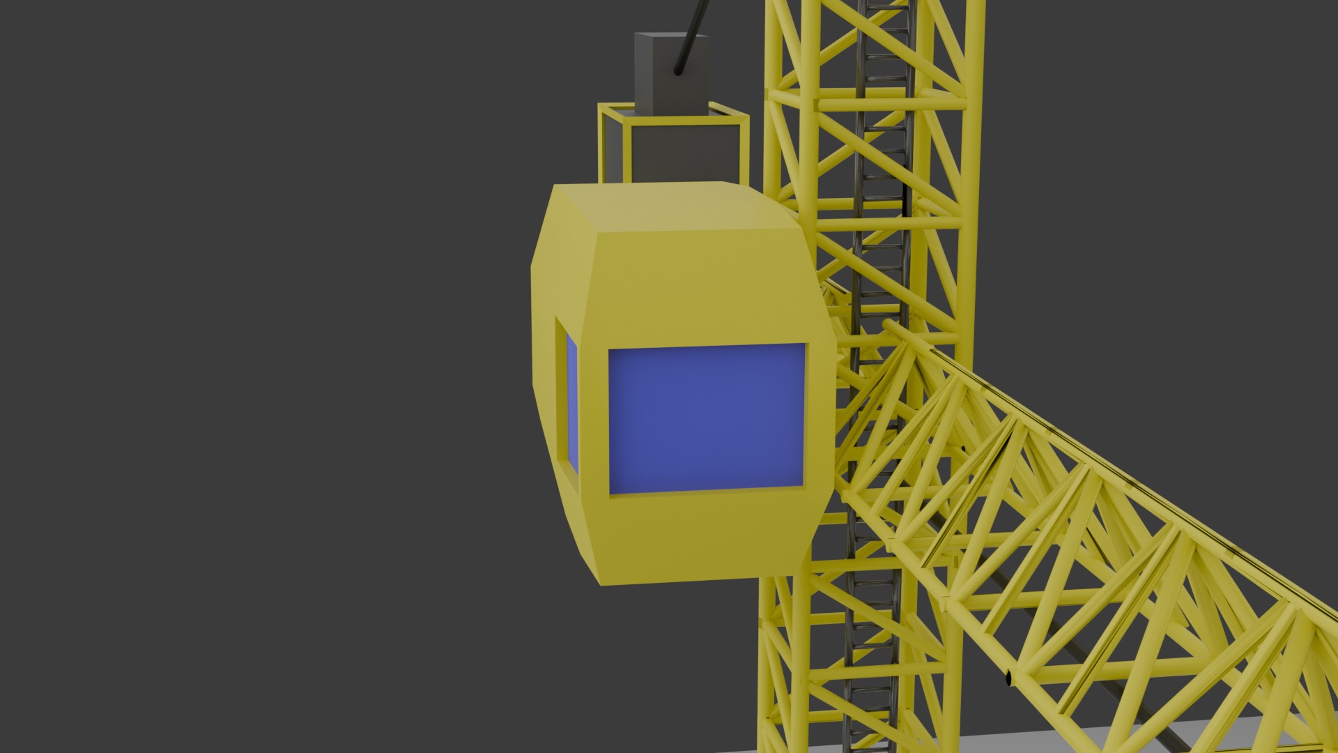 Realistic Tower Crane 3D Model with Detailed Components free 3D model ...