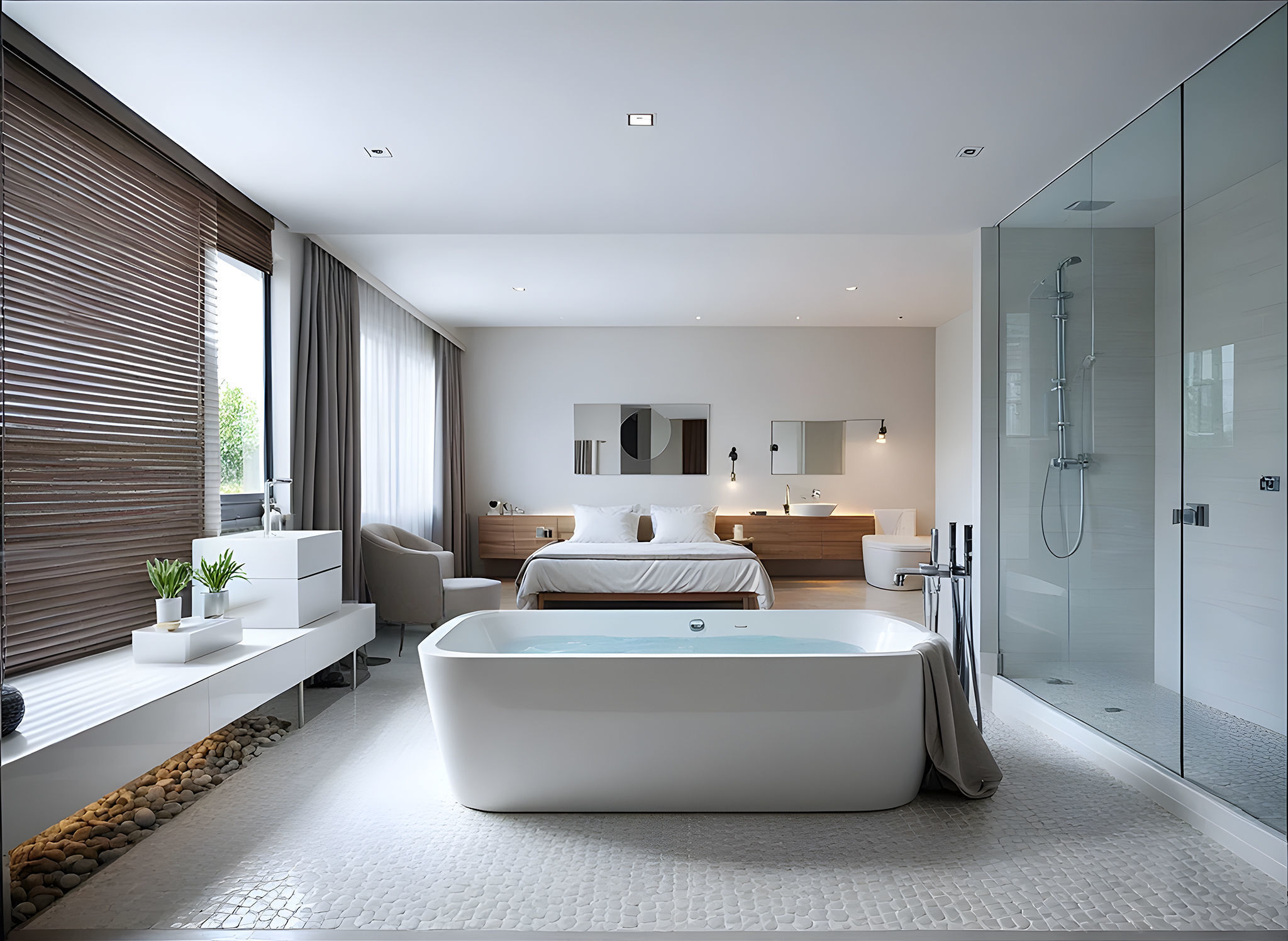 The open-plan bathroom free 3D model | CGTrader