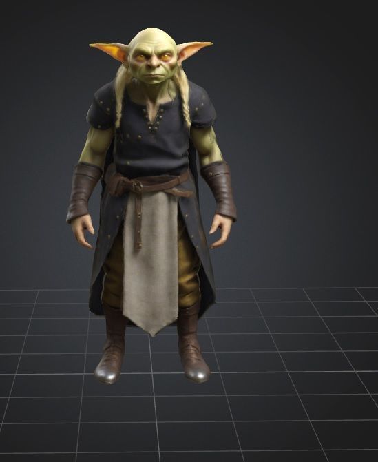 3D model Fearless Goblin Hero The Golden Warrior VR / AR / low-poly ...