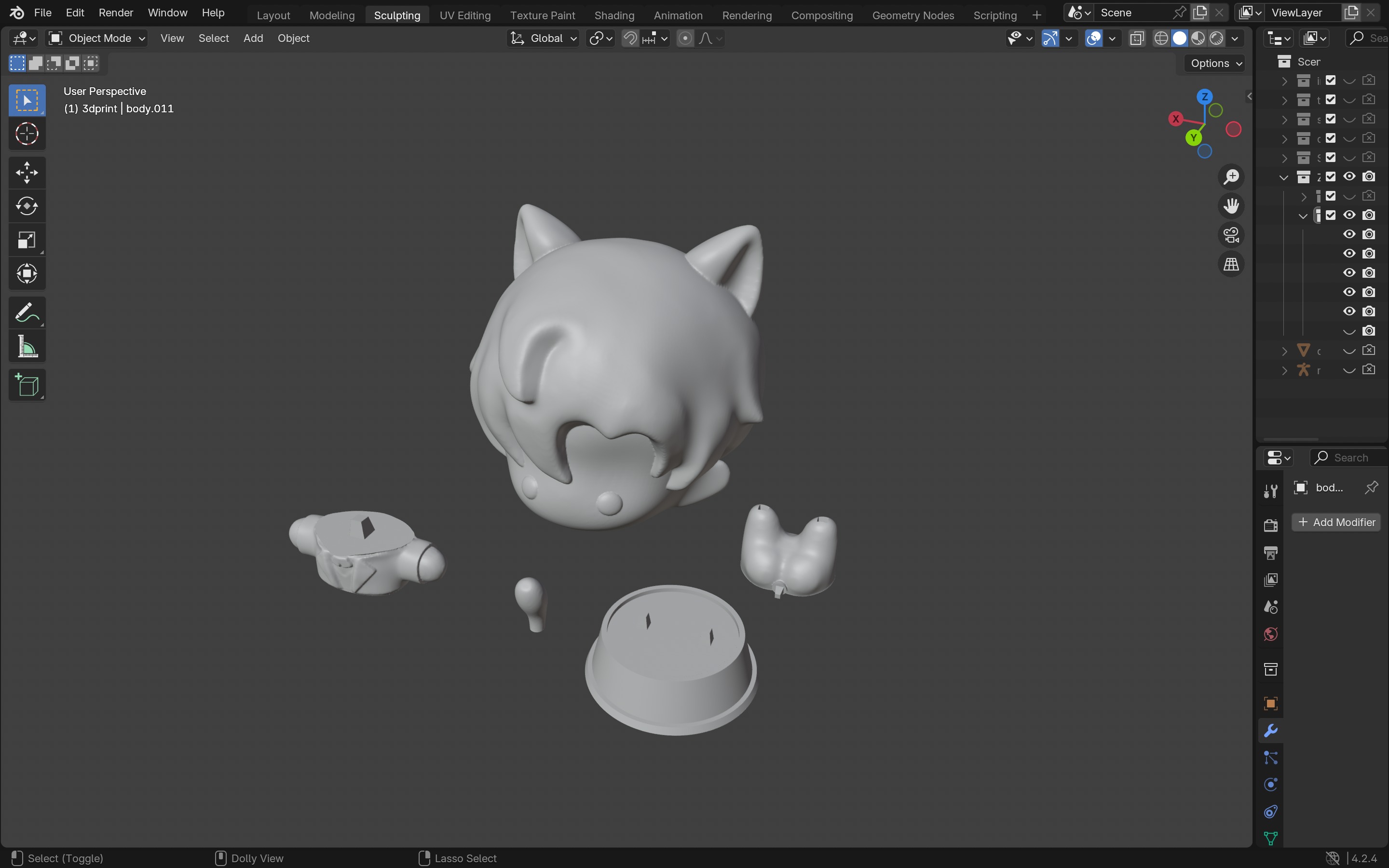 Zayne Cat Love and Deepspace 3d print model printable 3D model 3D ...