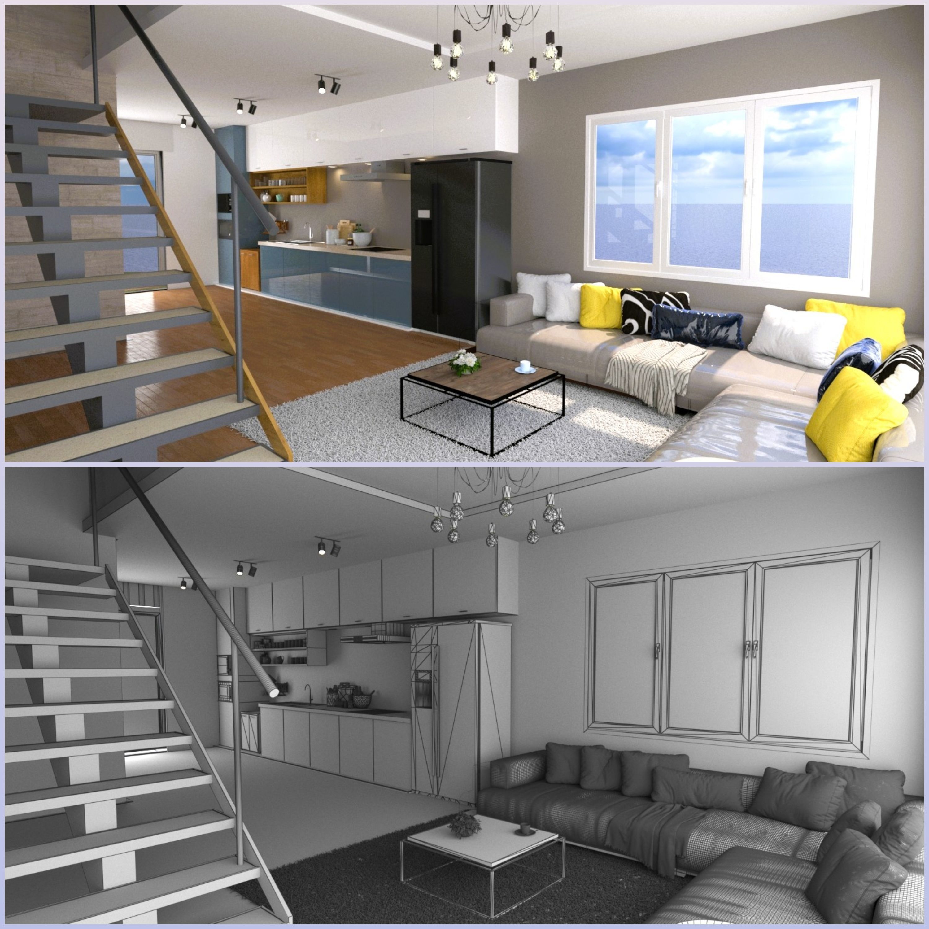 HOME DESIGN SHIPPING CONTAINER INTERIOR AND EXTERIOR free 3D model | CGTrader