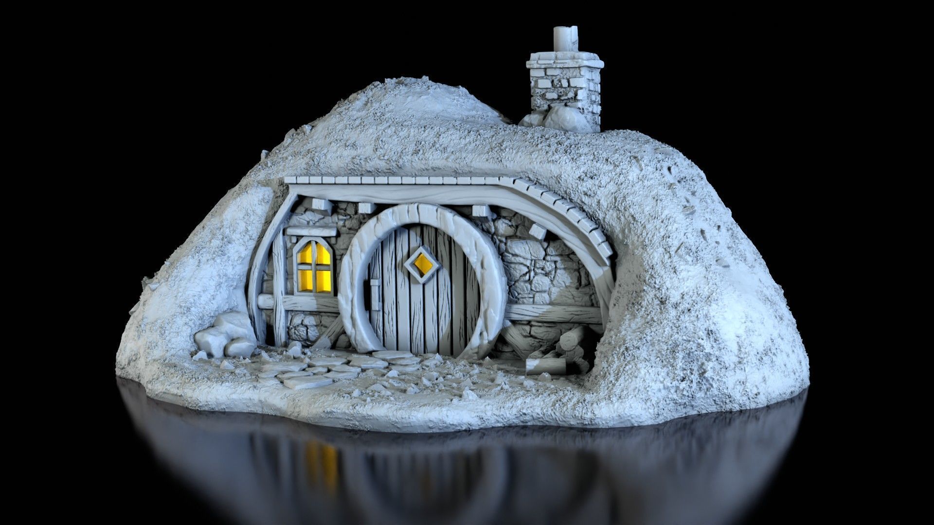 The Hobbits House 3D model 3D printable | CGTrader