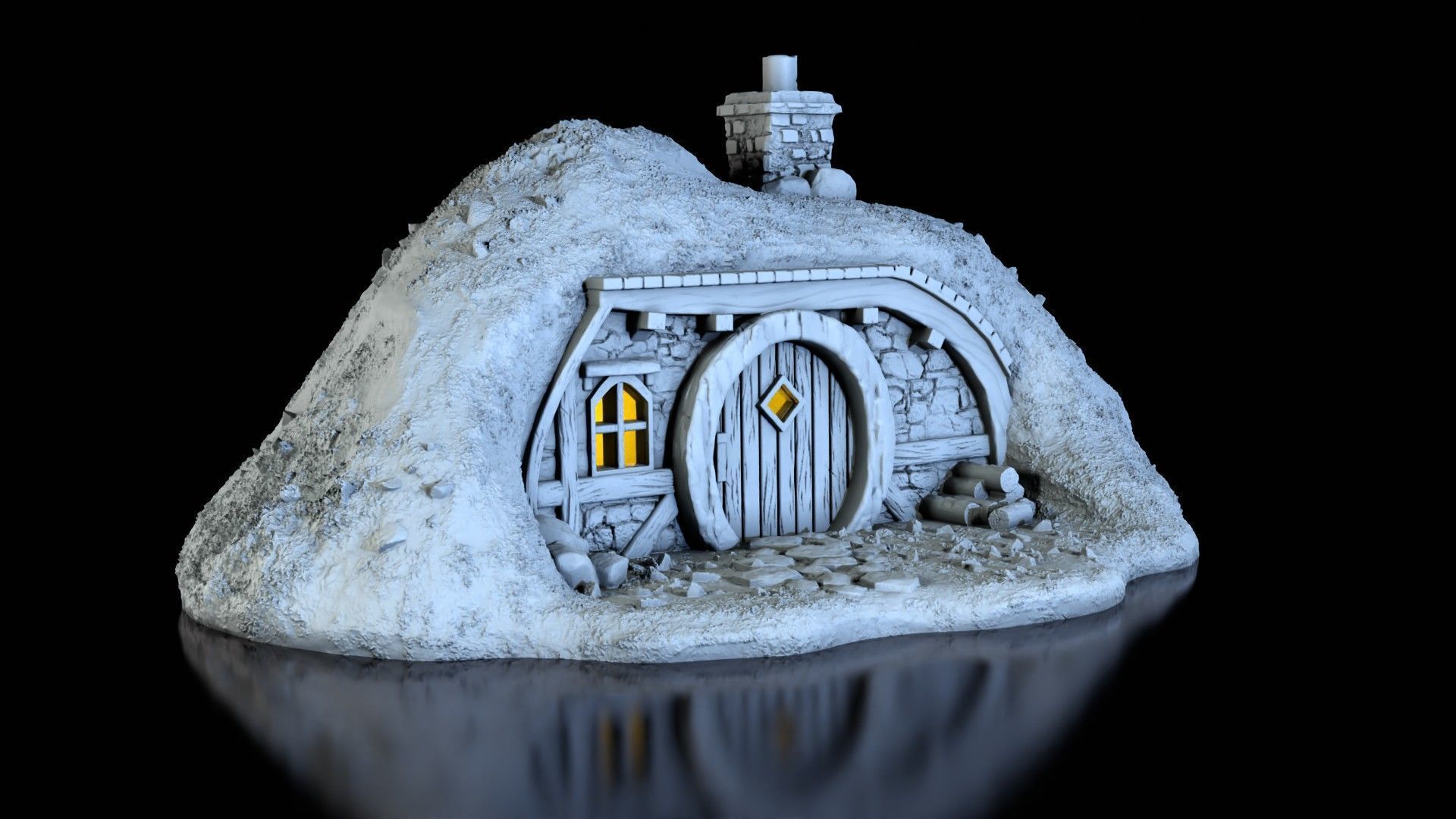 The Hobbits House 3D model 3D printable | CGTrader