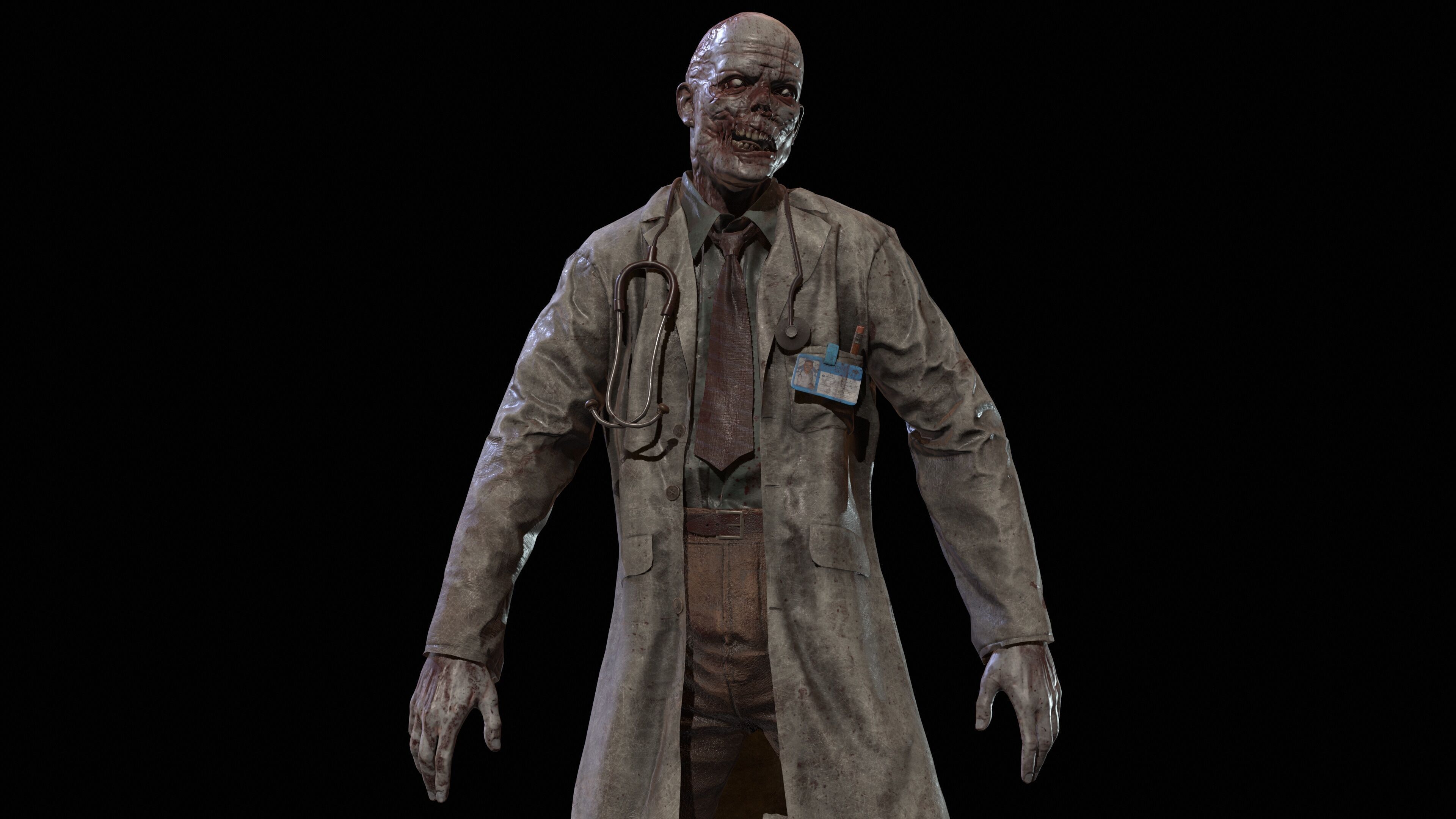 3D model Zombie Doctor VR / AR / low-poly | CGTrader