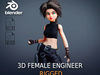 3D model Fantasy Engineer 3D Female Character Model VR / AR / low-poly ...