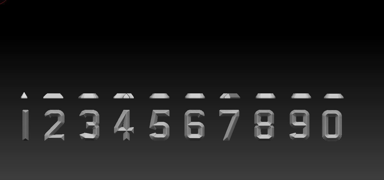 UK Number Plates 3D model for 3D prinnting and CNC curving 3D model 3D ...