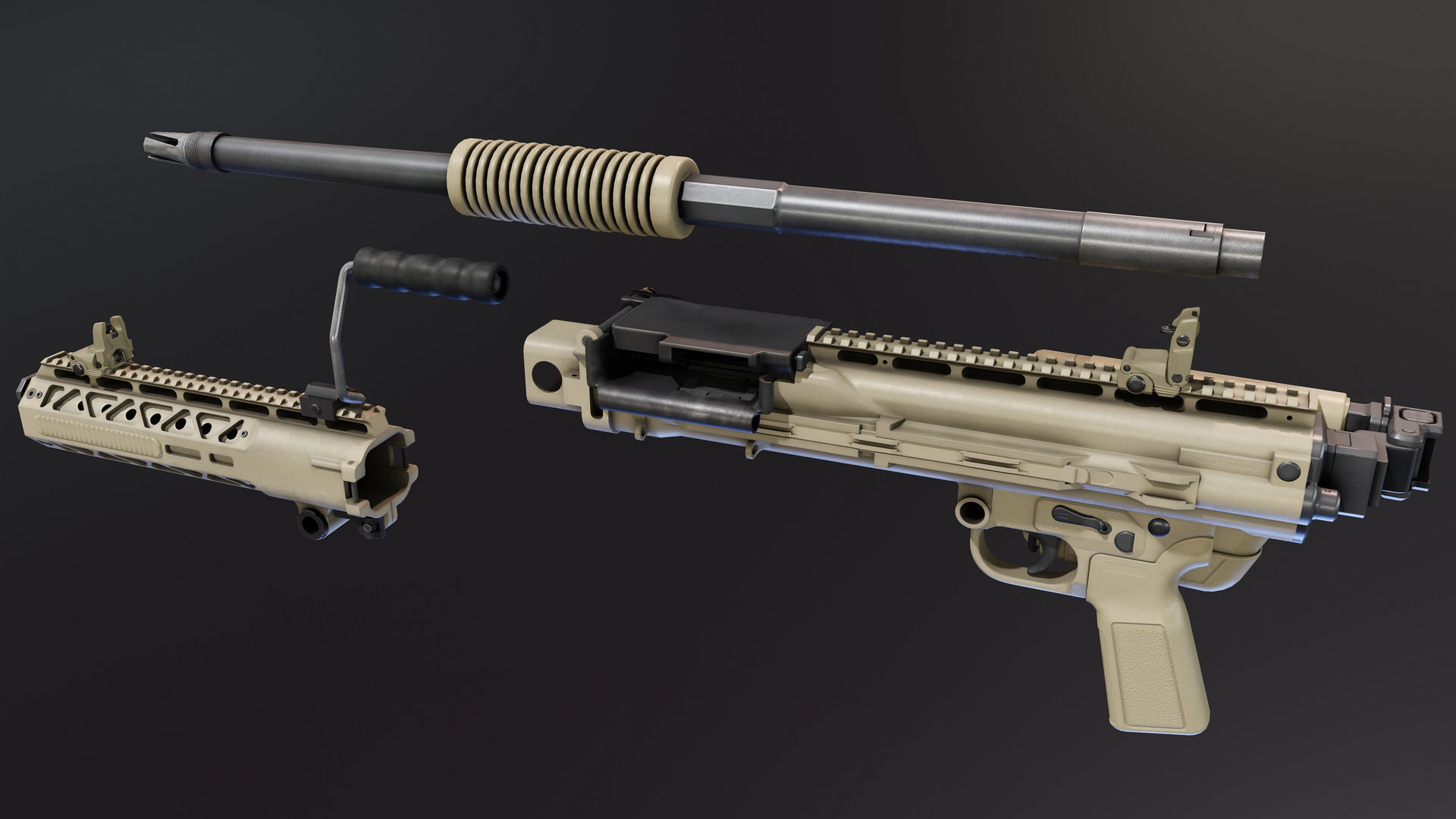 3D model REAPR Machine Gun VR / AR / low-poly | CGTrader