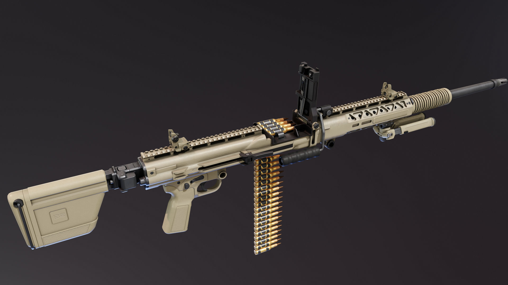 3D model REAPR Machine Gun VR / AR / low-poly | CGTrader