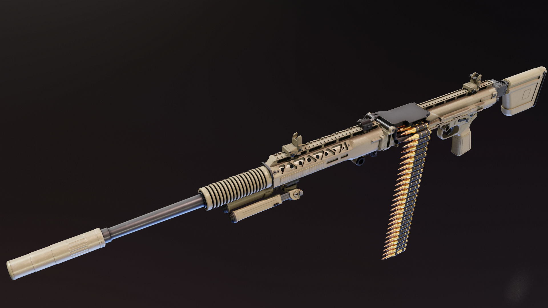 3D model REAPR Machine Gun VR / AR / low-poly | CGTrader